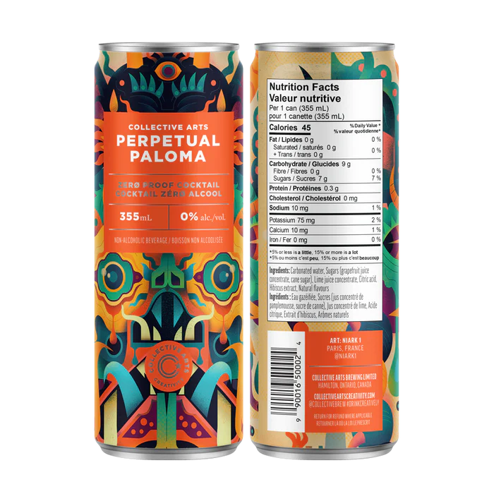 Collective Arts Non-Alcoholic Perpetual Paloma (24-355 mL) – Pantree Food Service