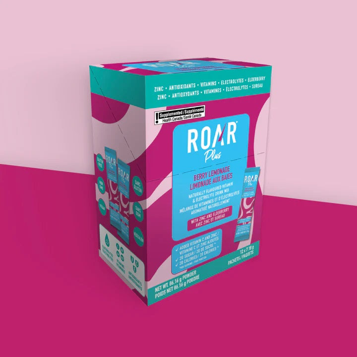 ROAR Organic - Roar Plus Powder Packets - Berry Lemonade (12x7.18 g Pa ...