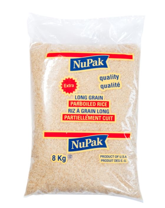 NuPak Long Grain Parboiled Rice (1-8kg)(jit) – Pantree Food Service
