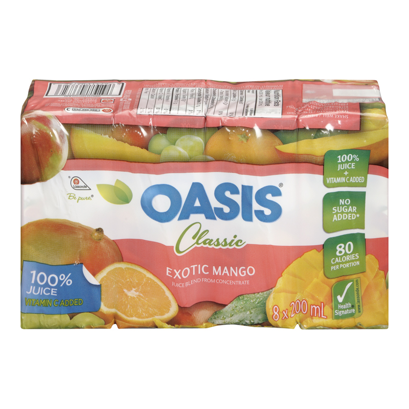 Oasis Exotic Mango (Tetra) (32-200 mL) (jit) – Pantree Food Service